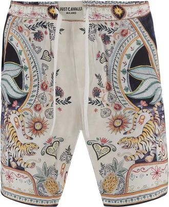 Just Cavalli Homme, Shorts, Multicolore, Taille: M Short Imprim&eacute; en Viscose