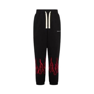 Vision Of Super Schwarze Hose mit gestickten Flammen - - Trousers - Herren - Schwarzk - L
