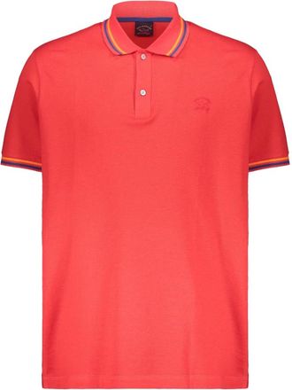 Paul & Shark Homme, Tops, Rouge, Taille: 2XL T-Shirt en Coton avec Poche