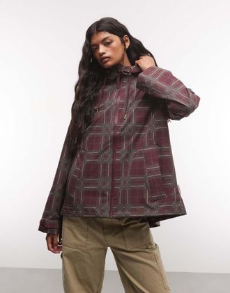 Hunter Originals veste de pluie &eacute;cossaise rouge