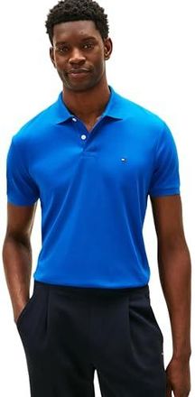 Tommy Hilfiger Liquid Cotton Reg Seasonal Polo Mw0Mw39994 S/S, Blue (Vibrant Indigo), XL Homme