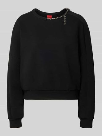 HUGO BOSS Boxy Fit Sweatshirt aus Baumwoll-Mix Modell Denrietta