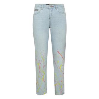 Philipp Plein Boyfriend Crystal - - Jeans - Damen - Blau - W27