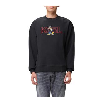 Karl Lagerfeld Donald Duck Rundhals-Sweatshirt - - Sweatshirts & Hoodies - Herren - Schwarzk - S