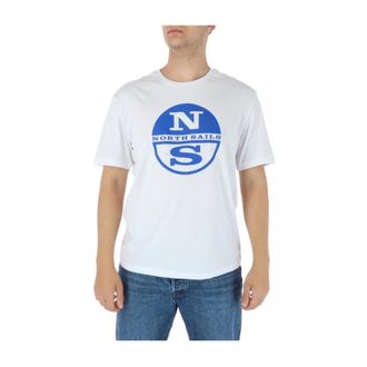 North Sails Gelbes Print Kurzarm T-shirt - - Tops - Herren - Wei&szlig; - XL