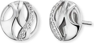 Engelsrufer Paradise Ohrstecker für Damen 925er-Sterlingsilber Weiße Zirkonia Größe 10 mm