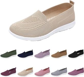 Generic Slip On Sneakers pour femme - Confortables et respirantes - Sandales orthop&eacute;diques douces et l&eacute;g&egrave;res - Antid&eacute;rapantes - Chaussures de sport Breeze - C