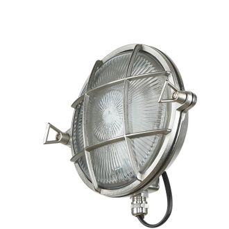 Licht-Erlebnisse Licht-erlebnisse - Lampe marine murale ext&eacute;rieure laiton verre stri&eacute; IP64