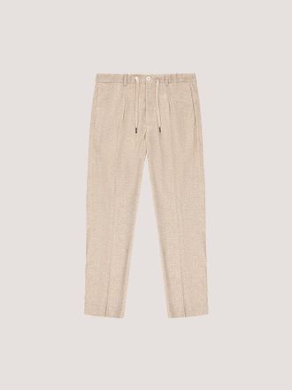 Circolo 1901 Pleated Trousers in Herringbone Guyana Herringbone / 48