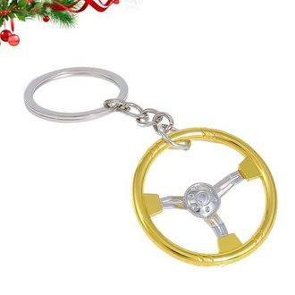 Generic Porte-cl&eacute;s de volant - Porte-cl&eacute;s de voiture en m&eacute;tal, design en alliage de zinc, accessoire de voiture compact avec finition polie | Porte-cl&eacute;s de vo