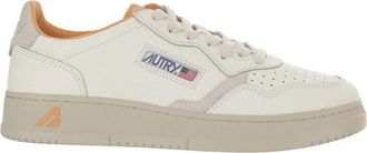 Autry Low-Top Sneaker - Low-Top Leather Sneakers With Suede Inserts - Gr. 46 (EU) - in Wei&szlig; - f&uuml;r Damen