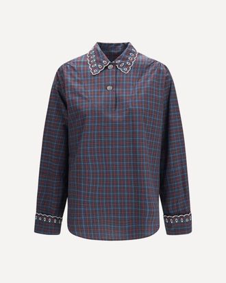 Marni Checked cotton Shirt with embroidered details Female 38