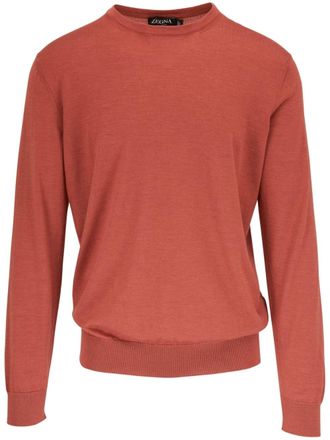 Ermenegildo Zegna pull &agrave; encolure ronde - Orange