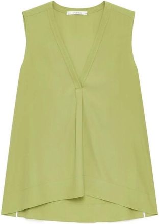 Maliparmi Maliparmi, Femme, Tops, Vert, Taille: 44 FR Fluid Crepe Top