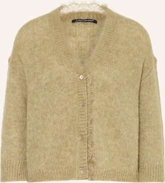 Luisa Cerano Luisa Cerano Strickjacke Mit Alpaka Und Spitze gruen