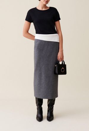 Claudie Pierlot Jupe droite gris