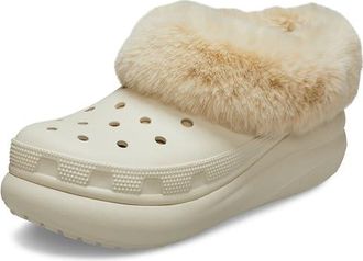 Crocs Unisex Furever Crush Bone Mens 8, Womens 10 Medium