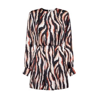 Silvian Heach Bedrucktes Kleid mit langen &Auml;rmeln - - Dresses - Damen - Mehrfarbig - XS