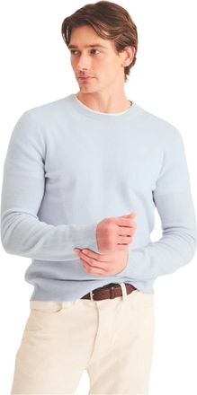 Naadam Herren The Original Cashmere Crewneck Sweater, Hellblau meliert, Mittel