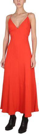 Stella McCartney V-Neck Maxi Dress - Red