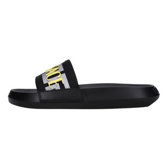 Versace Logo Detail Rubber Slide - - Shoes - Herren - Schwarzk - 40 EU