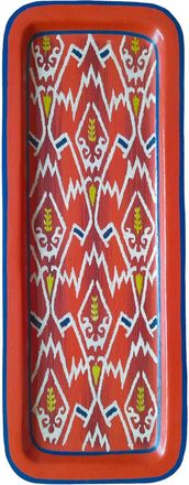 Les-Ottomans Ikat Hand-painted Iron Tray