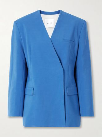 Esse Studios Blazer À Double Boutonnage Oversize En Tissu Homme - Bleu