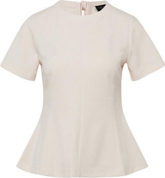 s.Oliver Black Label Kurzarmshirt mit ausgestelltem Rumpfabschluss