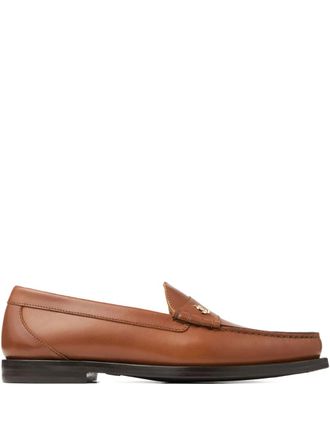 Jimmy Choo London mocassins Ethan en cuir bross&eacute; - Marron