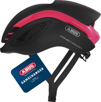 ABUS Rennradhelm GameChanger - Aerodynamischer Fahrradhelm mit optimalen Ventilationseigenschaften für Damen und Herren - Pink/Schwarz, Größe S