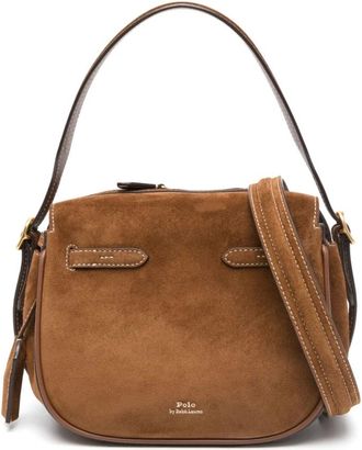 Polo Ralph Lauren Femme, Sacs, Brun, Taille: ONE Size Suede Mini Satchel