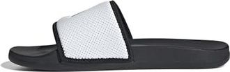 adidas Unisex Adilette Comfort Slide Sandal, White/Black/Black, 11 US Men