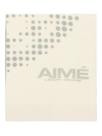 Aim&eacute; Leon Dore NEW BALANCE Wollschal mit Geo-Print - Nude