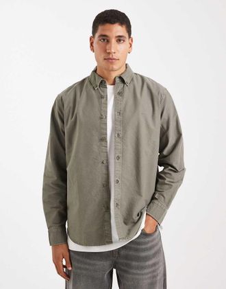 Levi's Authentic - Lang&auml;rmliges Hemd in Khaki-Gr&uuml;n