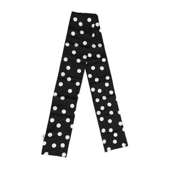 Dolce & Gabbana Foulard en soie &agrave; pois classique - Femme - Accessoires - Noir - Taille: ONE Size