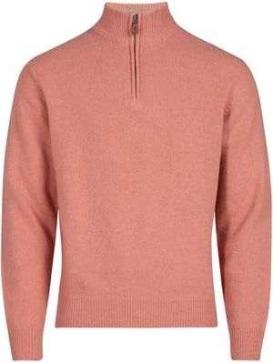 Cala Pull Marco Trevise col zipp&eacute; en laine m&eacute;lang&eacute;e