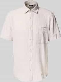 Mc Neal Regular Fit Freizeithemd aus Leinen-Baumwoll-Mix