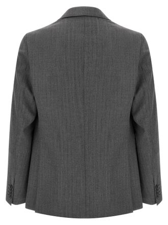 Pal Zileri Double-Breasted Wool Suit - Charcoal
