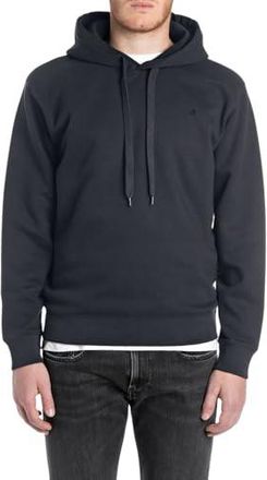 Replay M3103 Sweatshirt à Capuche, 067 Bleu Nuit, M Homme