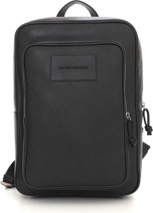 Emporio Armani Lederrucksack - - Bags - Herren - Schwarzk - ONE SIZE