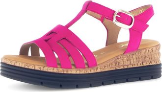 Gabor Damen Riemchensandalen, Frauen Sandalen,Freizeitschuhe,offene Schuhe,Strandschuhe,Sandaletten,Sommersandalen,pink (Gold),42 EU / 8 UK