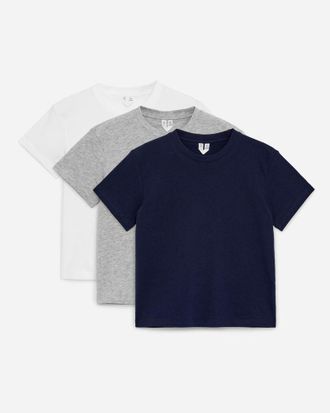 Arket T-Shirt Mit Rundhalsausschnitt 3er-Pack -Wei&szlig;