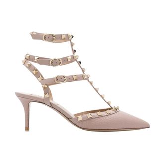 Valentino Garavani Slingback-Pumps aus Leder mit Nieten - - Shoes - Damen - Rosa - 36 EU