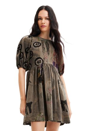 Desigual Womens Vest_NEUS, 4092 KAKI Casual Dress, Green, M