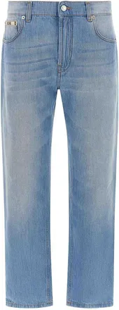 Moschino Straight Leg Jeans - Hellblau