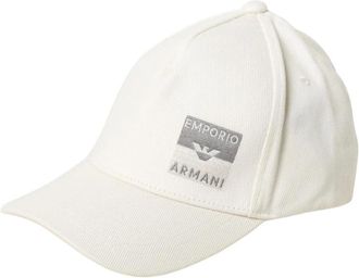Emporio Armani Homme, Accessoires, Blanc, Taille: ONE Size Casquette de baseball avec logo Style Confort