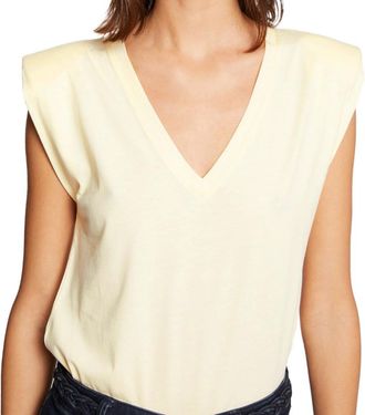 Morgan Damen T-Shirt, Jaune Paille, S