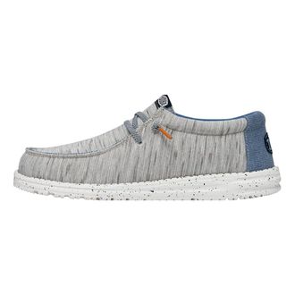 HeyDude Wally Jersey Wally Herren - Slip on Schuhe - Mokassin Stil, Light Grey, 42