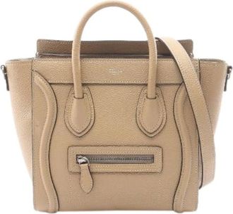 Celine Pre-owned Sac Nano Shopper en cuir 2way Handbag - Femme - Pre-owned - Beige - Taille: ONE Size