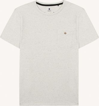 Faguo T-shirt écru poche à bouton coton - OLONNE